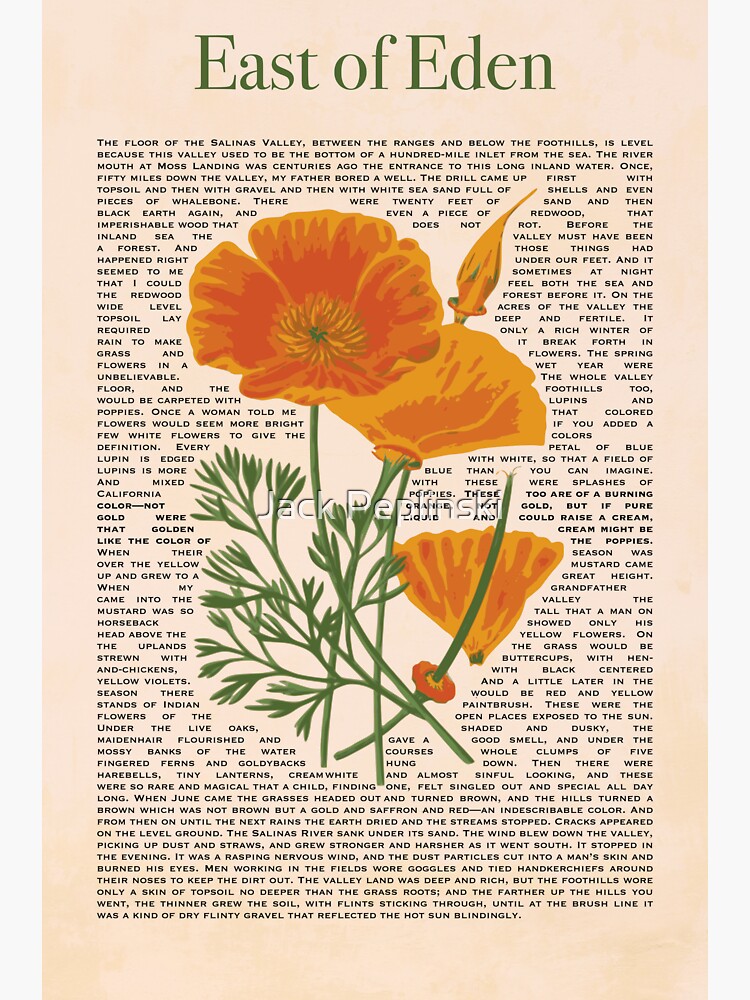 "East of Eden" Sticker for Sale by jackpeplinski | Redbubble