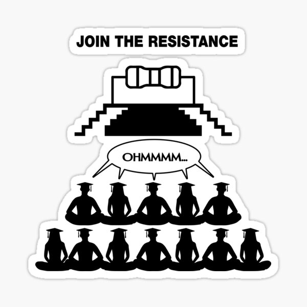 "Ohm, Join The Resistance." Sticker for Sale by lolotees | Redbubble