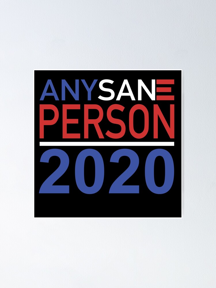 "Any Sane Person 2020" Poster by thephilben | Redbubble