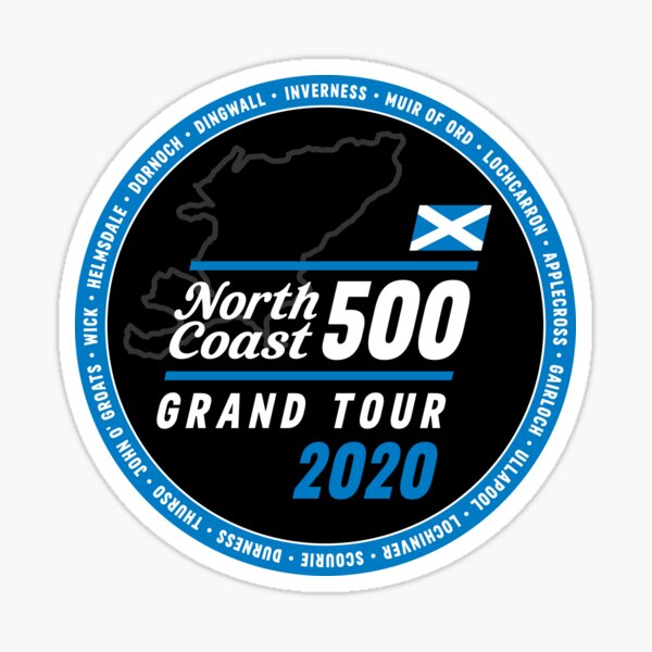 "North Coast 500 (NC500) Grand Tour 2020 Sticker" Sticker for Sale by ...