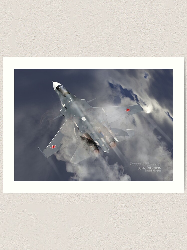 "Sukhoi SU-30SM" Art Print for Sale by sudrzewicka | Redbubble
