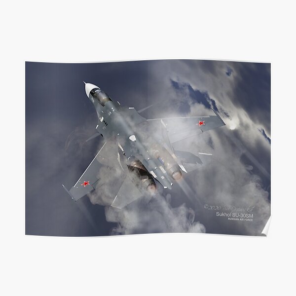 "Sukhoi SU-30SM" Poster by sudrzewicka | Redbubble