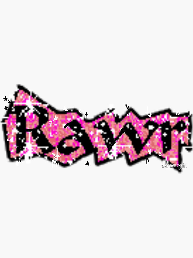 "rawr" Sticker for Sale by skramzgirl | Redbubble