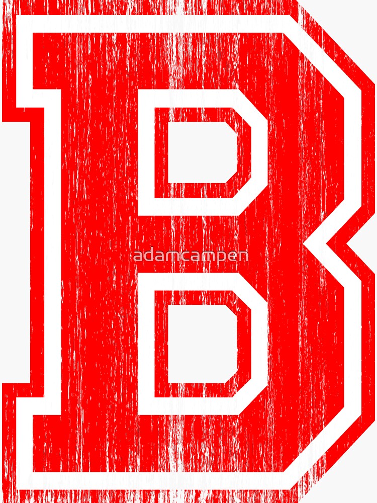 "Big Red Letter B" Sticker for Sale by adamcampen | Redbubble