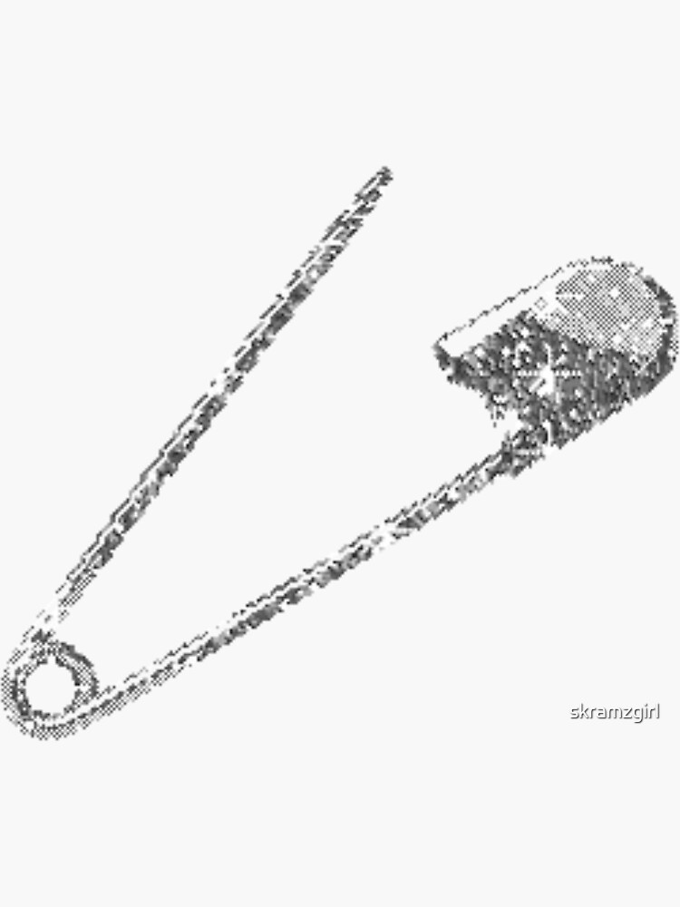 "sparkly safety pin" Sticker for Sale by skramzgirl | Redbubble
