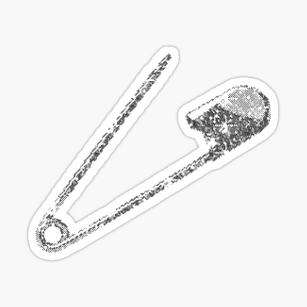 "sparkly safety pin" Sticker for Sale by skramzgirl | Redbubble