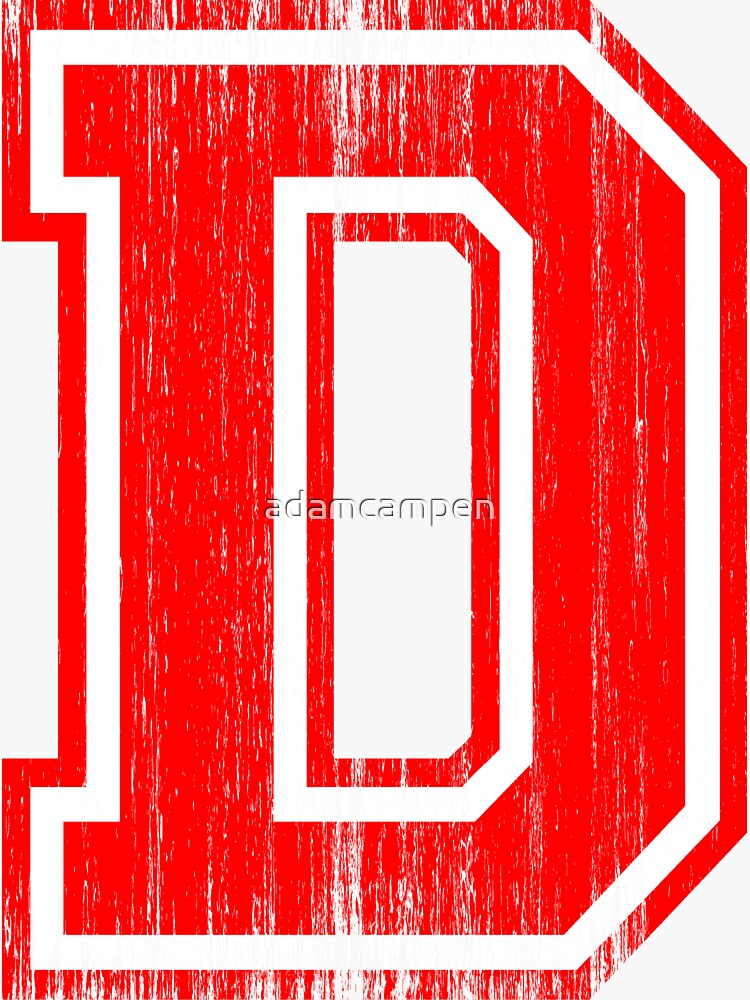 "Big Red Letter D" Sticker for Sale by adamcampen | Redbubble