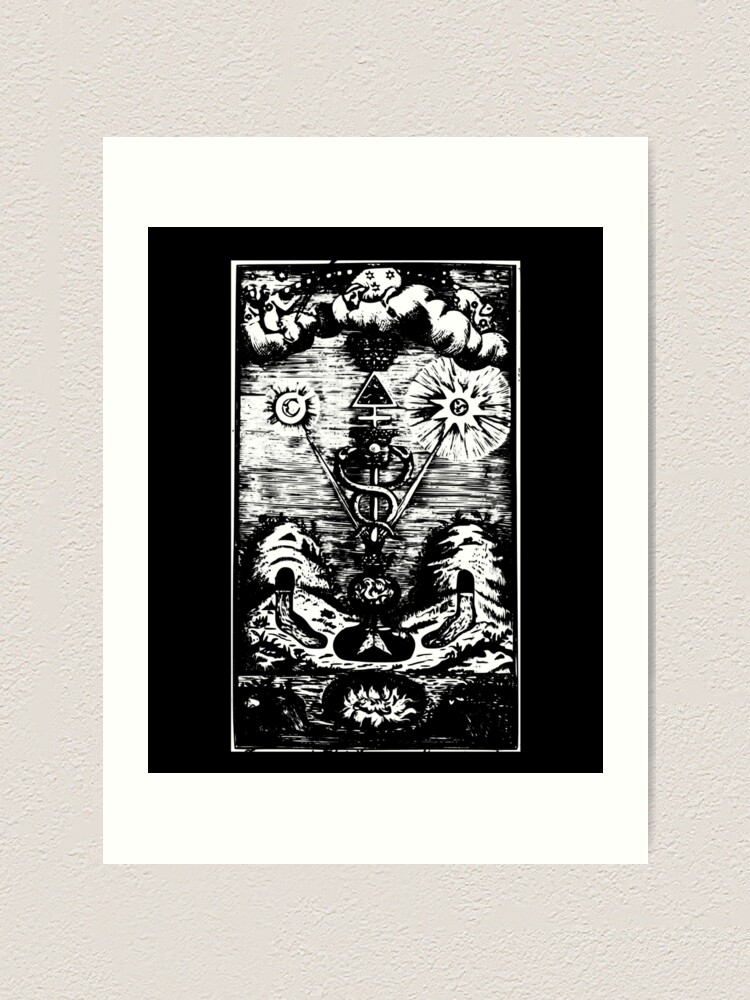 "Alchemy Hermetic Triumph Caduceus Occult Emblem Sun Moon Serpent" Art ...