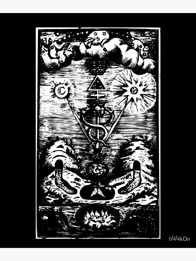 "Alchemy Hermetic Triumph Caduceus Occult Emblem Sun Moon Serpent ...