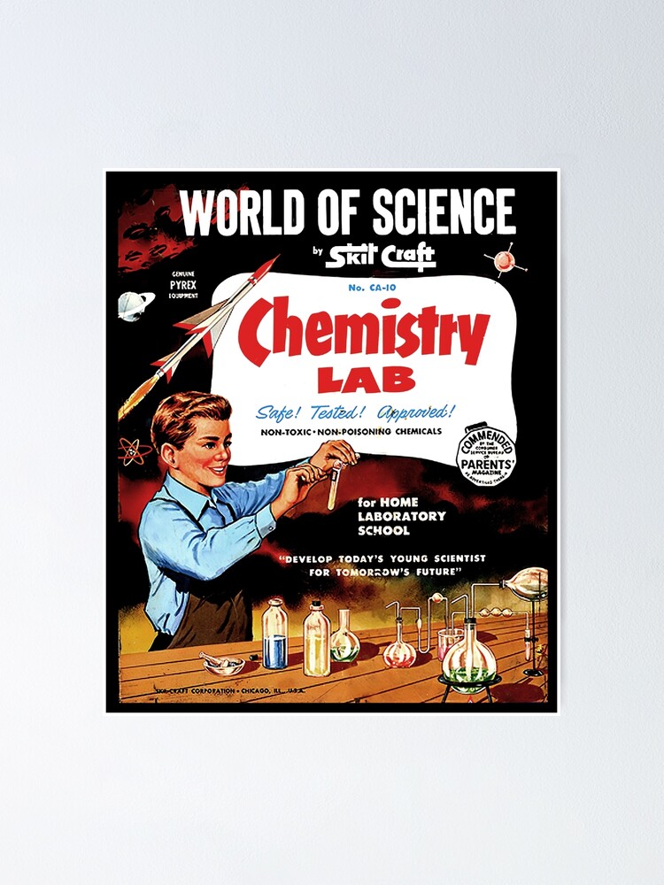 "WORLD OF SCIENCE - CHEMISTRY LAB" Poster by ThrowbackAds | Redbubble