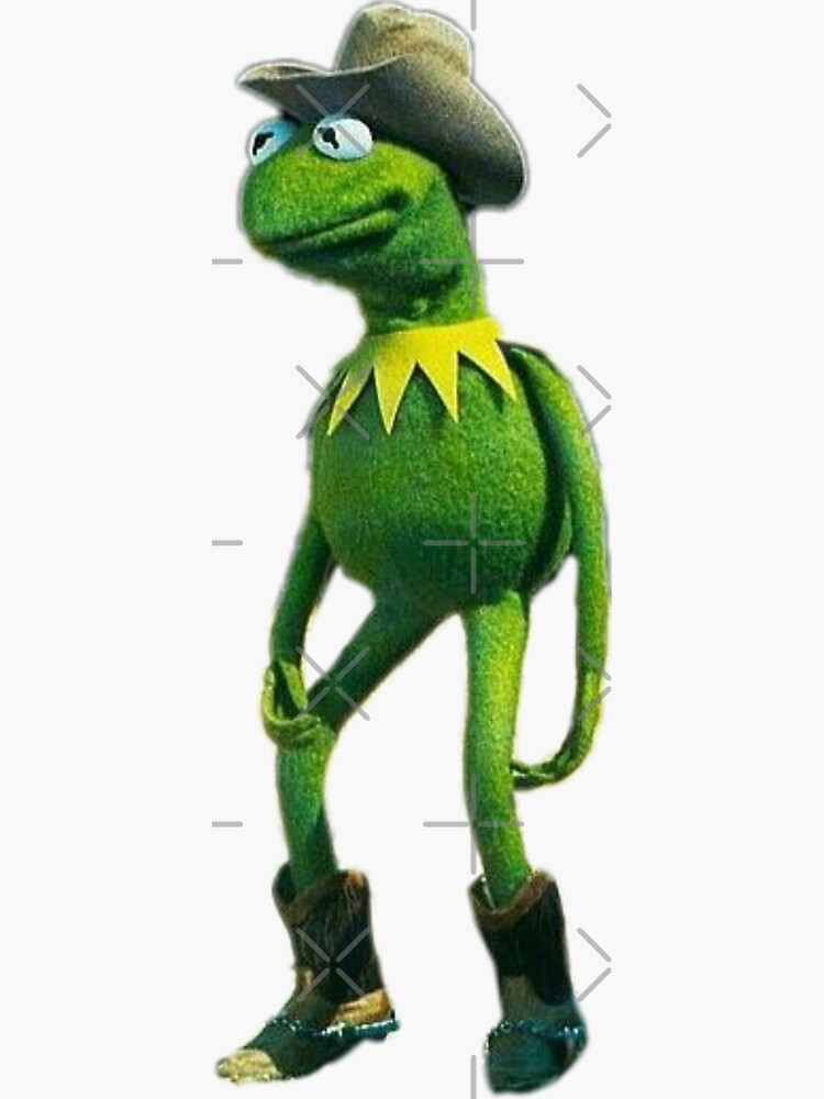 "Cowboy Kermit" Sticker for Sale by galaxystar910 | Redbubble