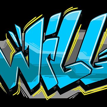 "Will Graffiti Name" Sticker for Sale by NameGraffiti | Redbubble