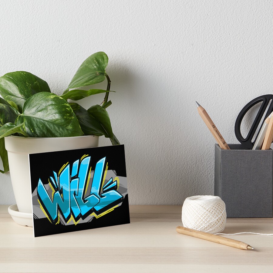 "Will Graffiti Name" Art Board Print by NameGraffiti | Redbubble