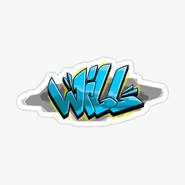 "Will Graffiti Name" Sticker for Sale by NameGraffiti | Redbubble