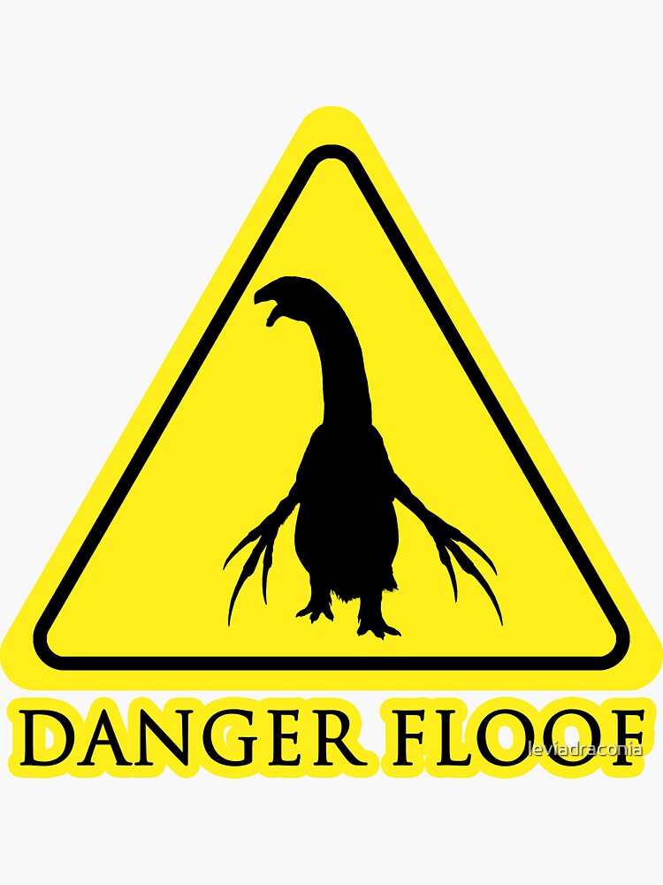 "Therizinosaurus "Danger Floof"" Sticker by leviadraconia | Redbubble
