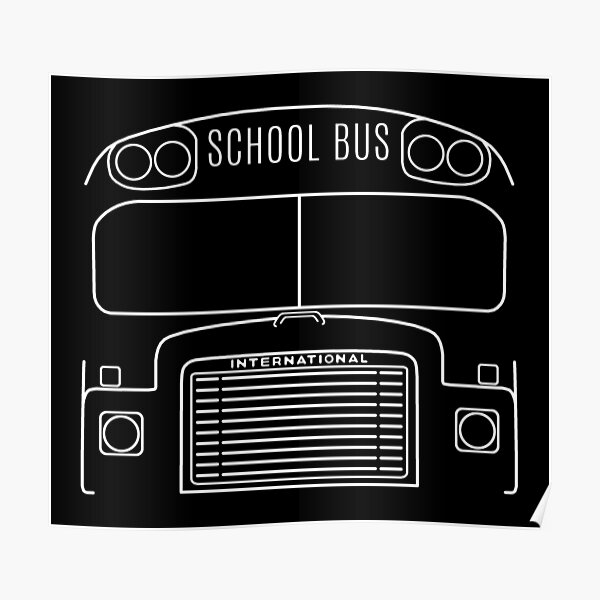 "International Harvester Loadstar 1700 classic school bus white outline ...