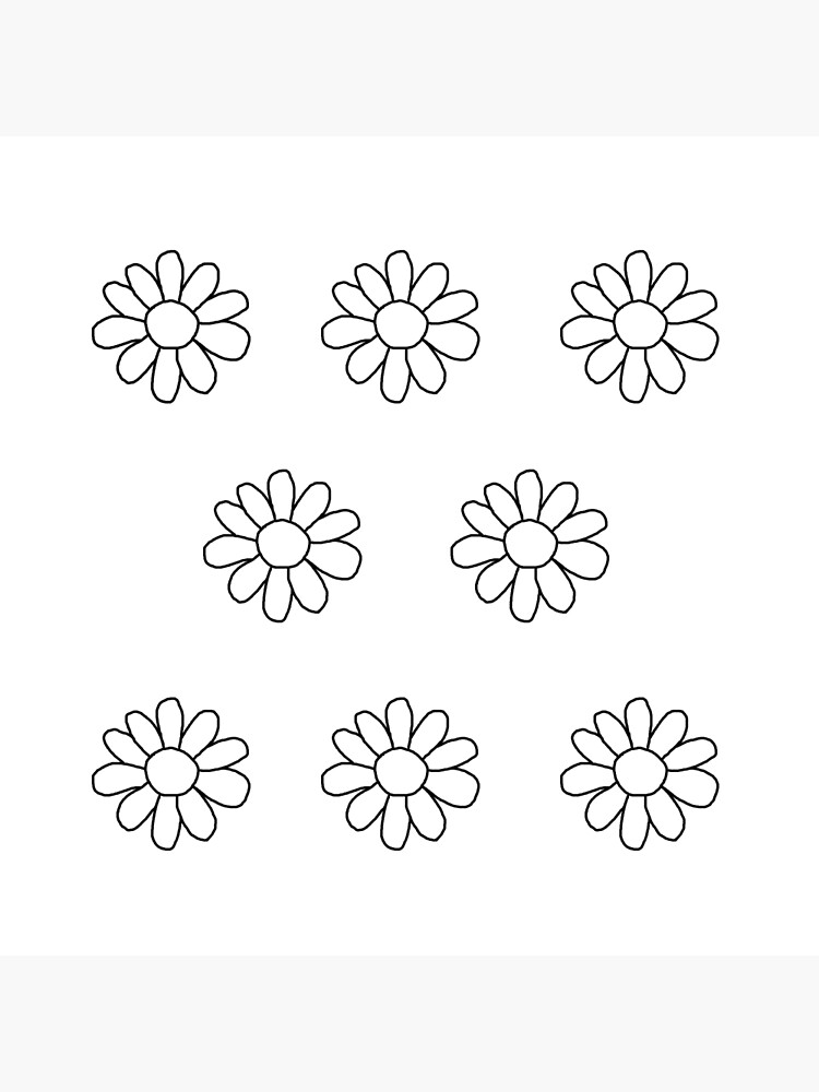 "flower outline sticker pack" Poster by rubystaff | Redbubble