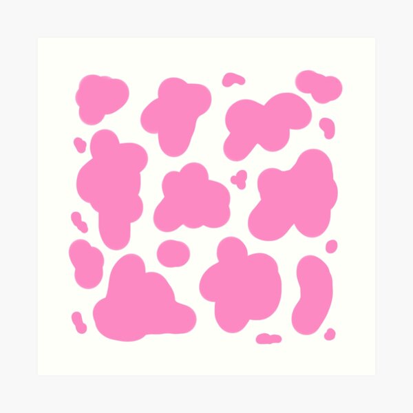 "pink cow print pattern" Art Print by jellyfrog5 | Redbubble