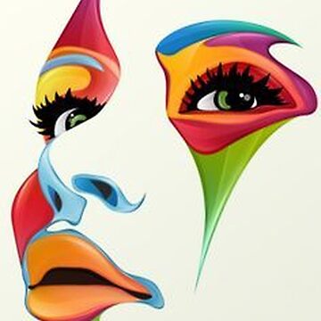 "Graphic design Face Girl Art eyes lips illustration " Sticker for Sale ...
