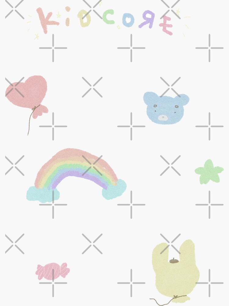 "KiDCORE " Sticker by chocolatchu | Redbubble