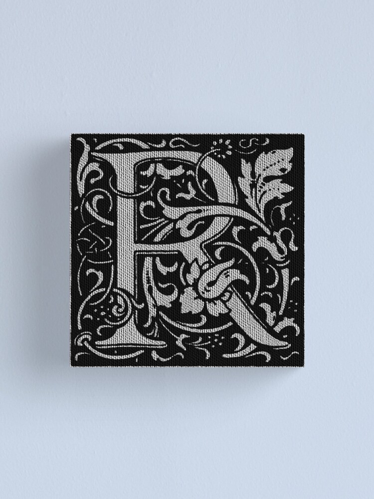 "William Morris Renaissance Style Cloister Alphabet Letter R" Canvas ...