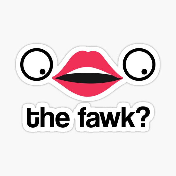 "The fawk with side eyes lips emoji sticker" Sticker for Sale by ...