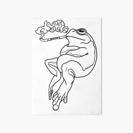 "smoking frog" Art Board Print for Sale by chiio0 | Redbubble