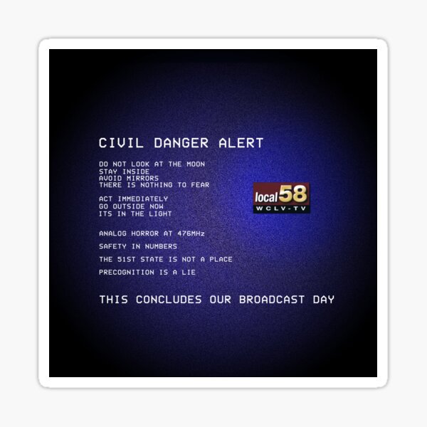"Local 58 Civil Danger design" Sticker for Sale by matherjack15 | Redbubble
