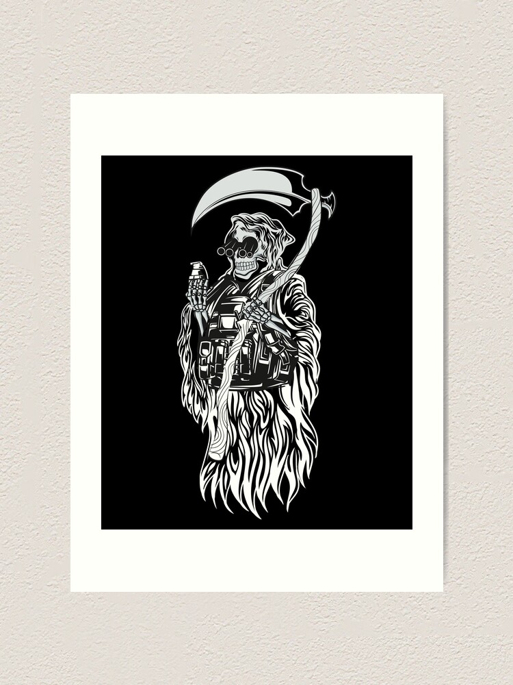 "Tactical Reaper" Art Print for Sale by tacticalyeet | Redbubble