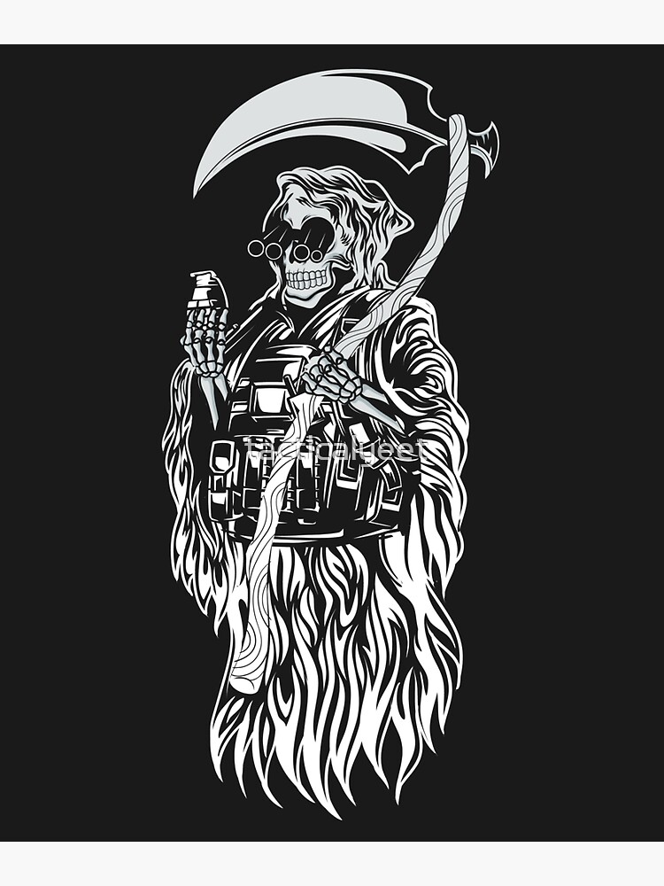 "Tactical Reaper" Sticker for Sale by tacticalyeet | Redbubble
