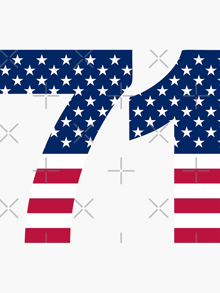 "71 Patriot United States Number Seventy-one America" Sticker for Sale ...