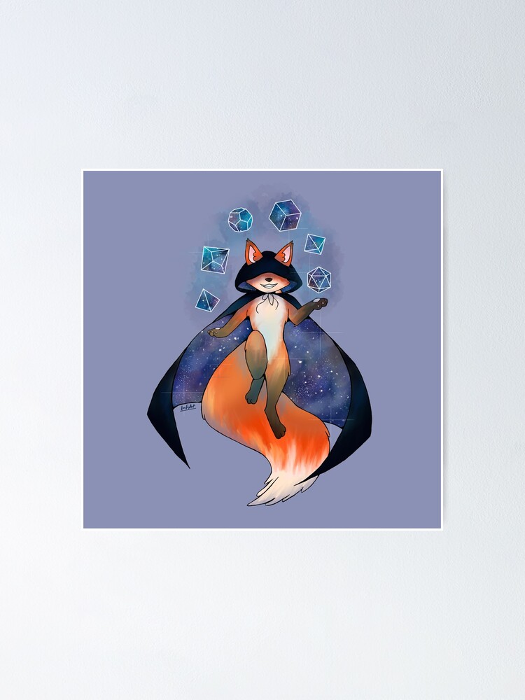 "DnD Dungeon Master Fox" Poster by LoreFoxArt | Redbubble