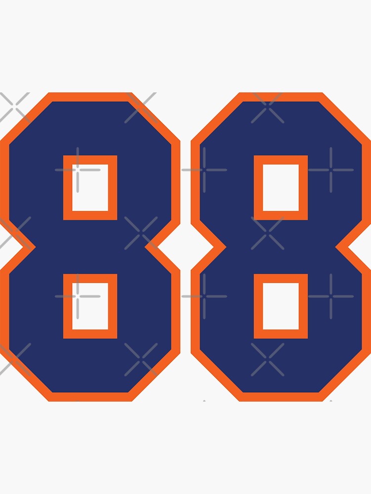 "Eighty-Eight Sports College Number 88" Sticker by el-patron | Redbubble