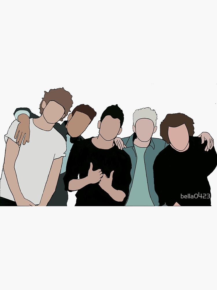 "One Direction Outline" Sticker by bella0423 | Redbubble