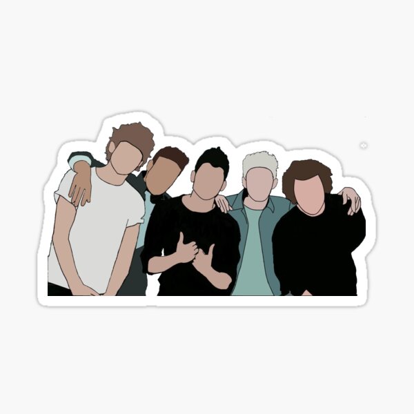 "One Direction Outline" Sticker by bella0423 | Redbubble