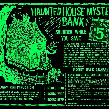 "HAUNTED HOUSE BANK - ADVERT" Poster for Sale by ThrowbackAds | Redbubble