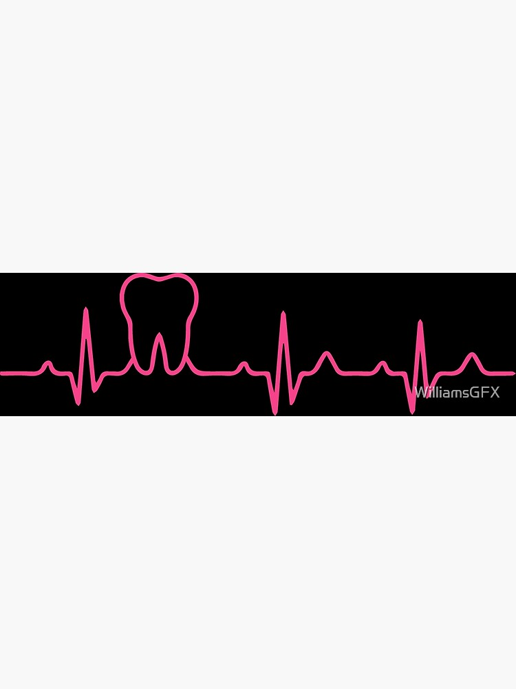 "dentist tooth heart beat pink" Poster by WilliamsGFX | Redbubble