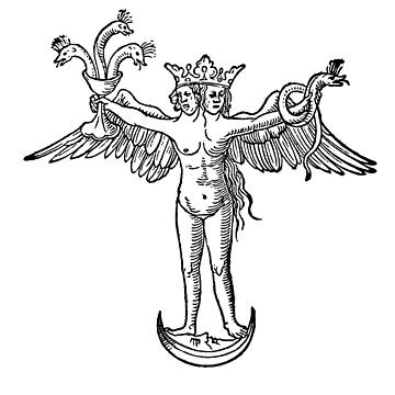 "Alchemy Androgynous Hermaphrodite Occult Emblem " Art Print for Sale ...