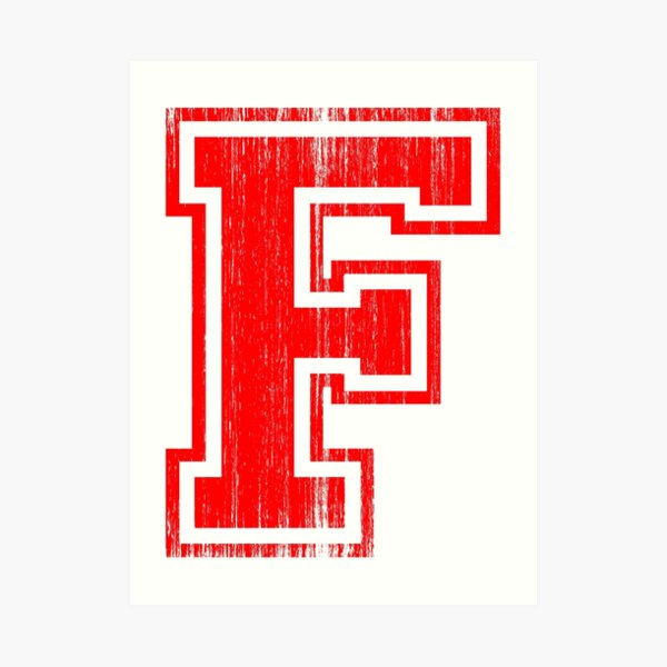 "Big Red Letter F" Art Print for Sale by adamcampen | Redbubble