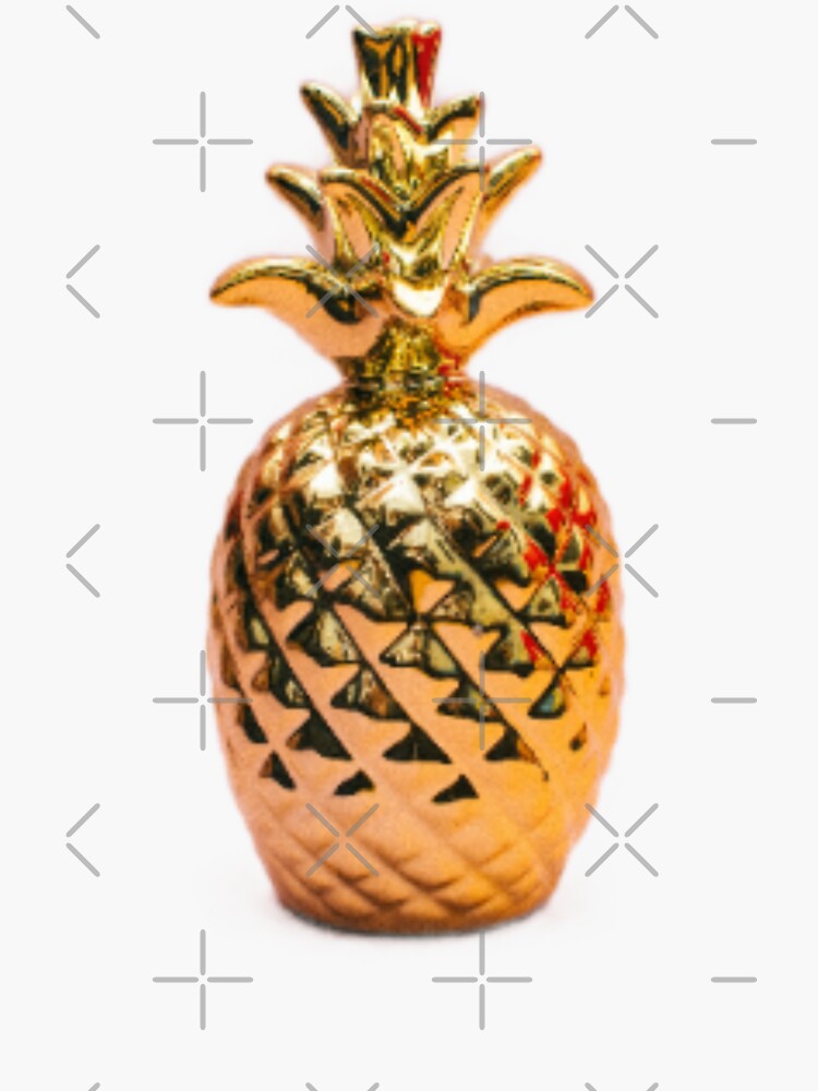 "Gold pineapple pattern design tropicana ananas gift Egypt style ...