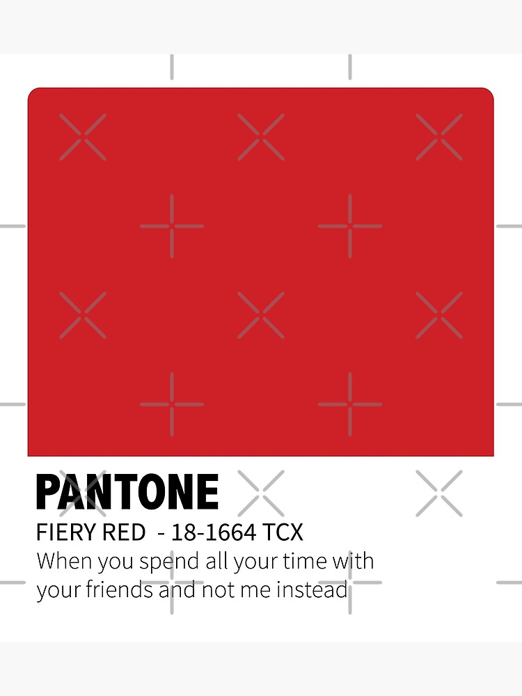 "Pantone - Fiery Red" Poster for Sale by ikenchyarts | Redbubble