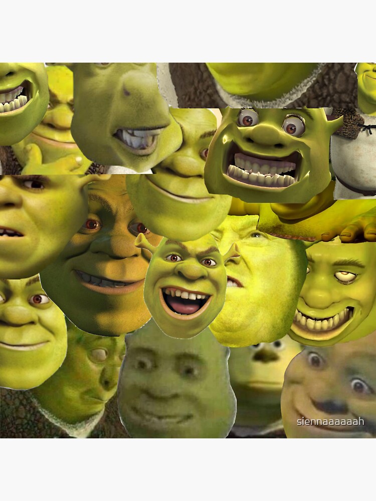 Pegatina «Collage de Shrek» de siennaaaaaah | Redbubble