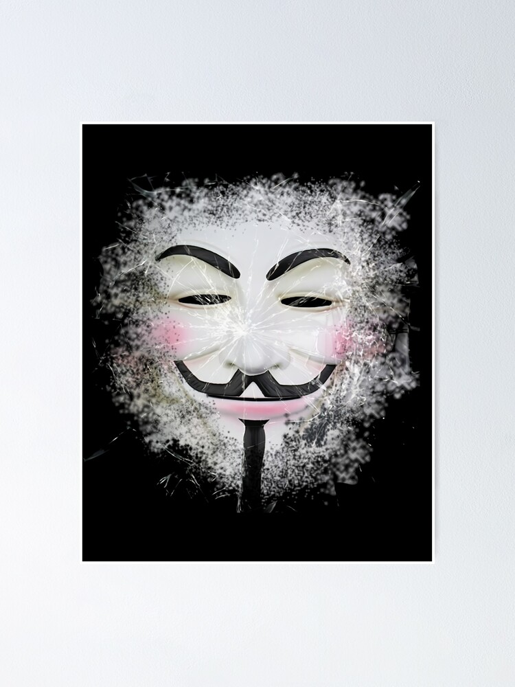 "The Famous Hackers Anonymous Mask Dispersed Logo" Poster by ninja-ID ...