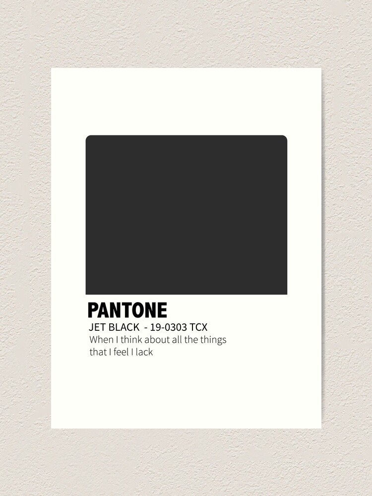 "Pantone - Jet Black" Art Print for Sale by ikenchyarts | Redbubble