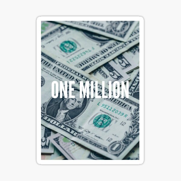 "One million v2. Canvas" Sticker for Sale by sixroots | Redbubble