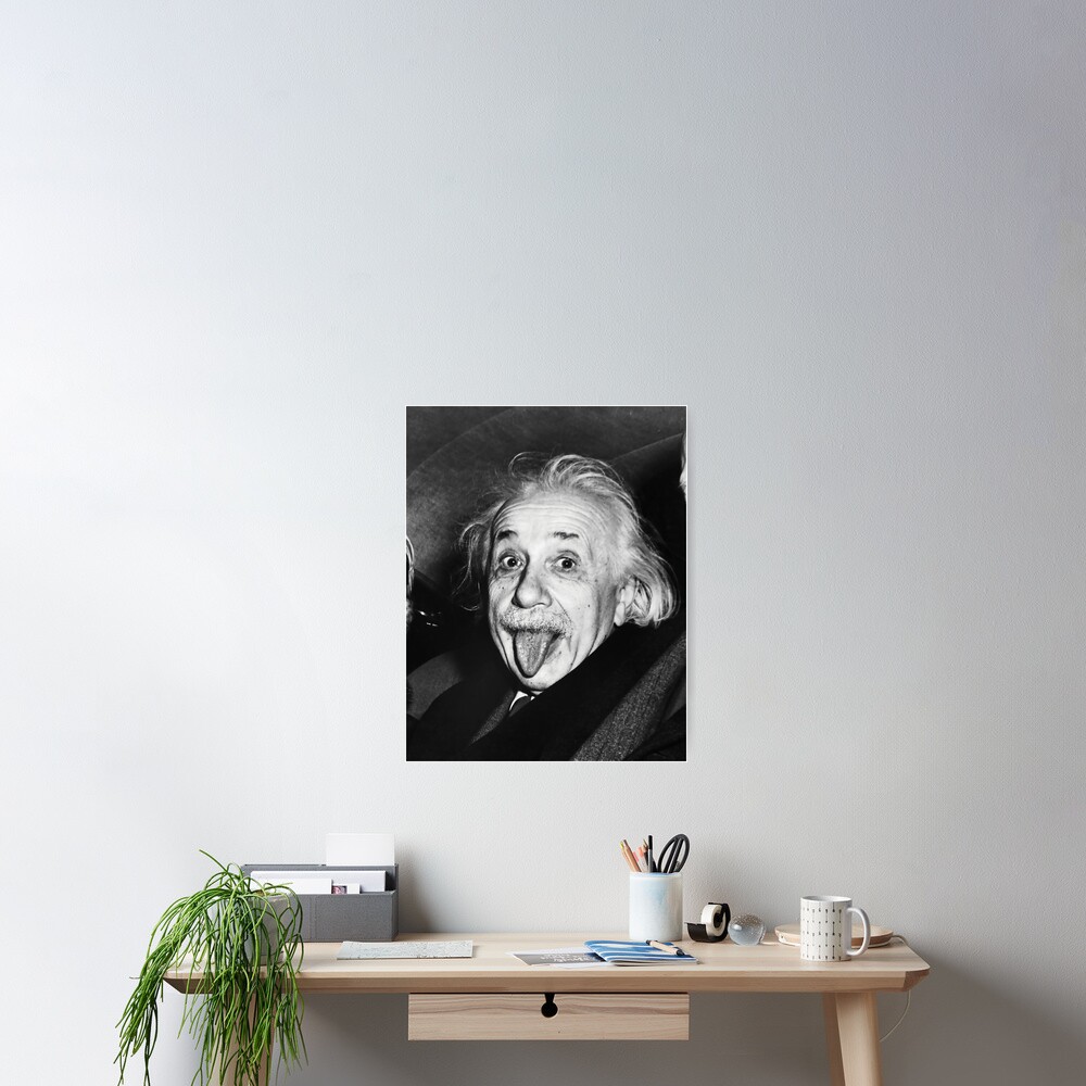 Poster « Albert Einstein tire la langue », par mister-daddy | Redbubble