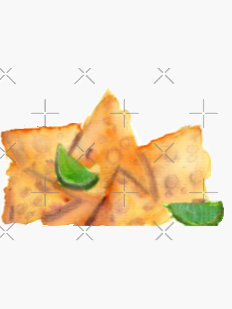 "Watercolor Samosas" Sticker for Sale by Daily-heart | Redbubble