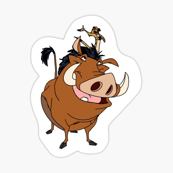 "Pumba and Timon" Sticker for Sale by pranalij | Redbubble