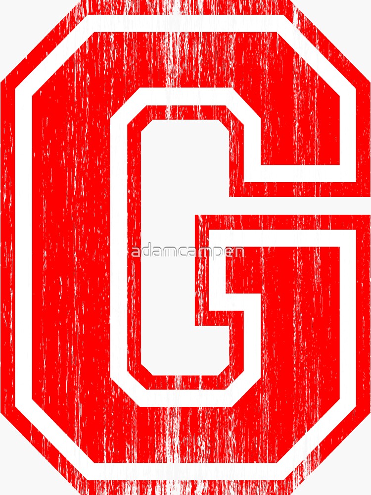 "Big Red Letter G" Sticker for Sale by adamcampen | Redbubble