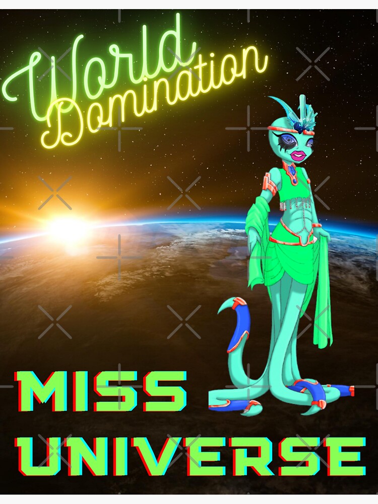 "Alien Miss Universe " Sticker by Roguetees5150 | Redbubble
